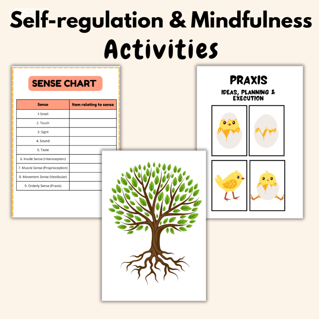 Self-regulation & Mindfulness Activities - Therapy Sheets